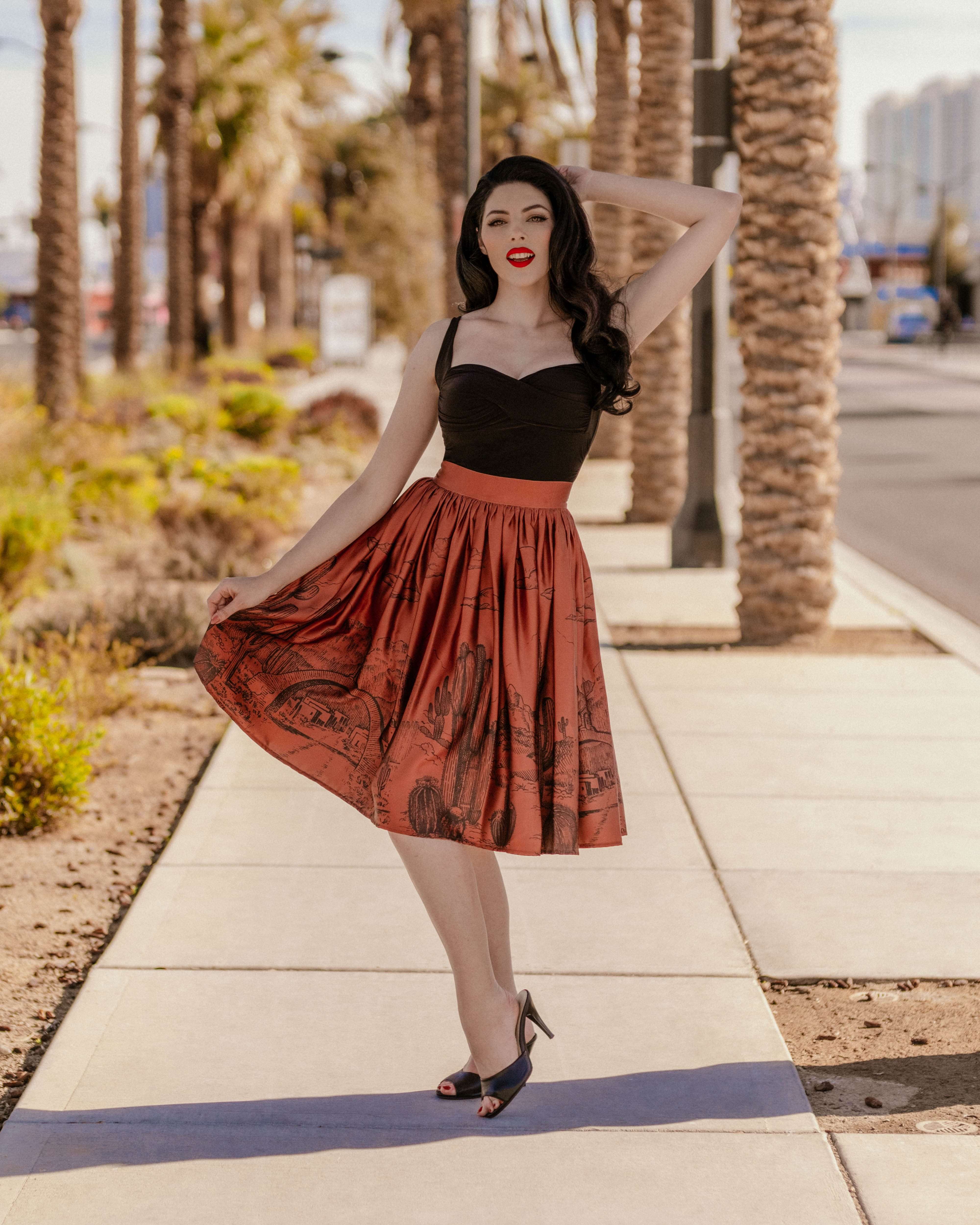 Pueblo Border Print skirt – Rockin Bettie